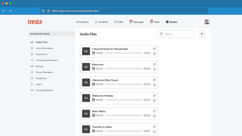 Add Custom Greetings to Your Call Flows | Tresta